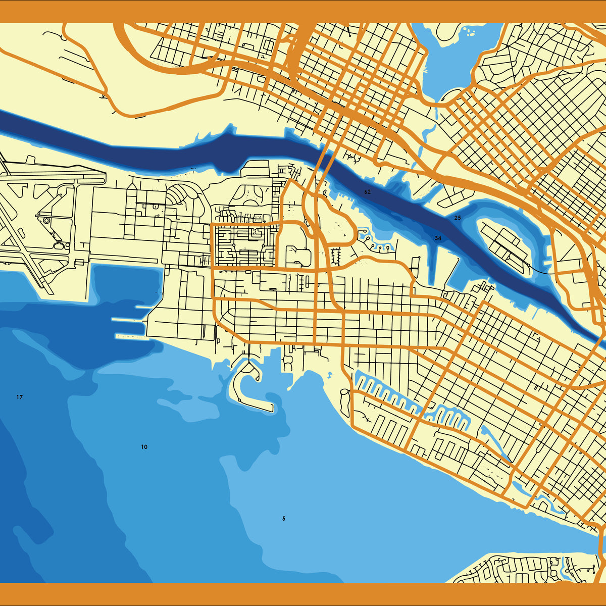 Alameda Map Coffee Table - 24x36" – Charles River Woodworks