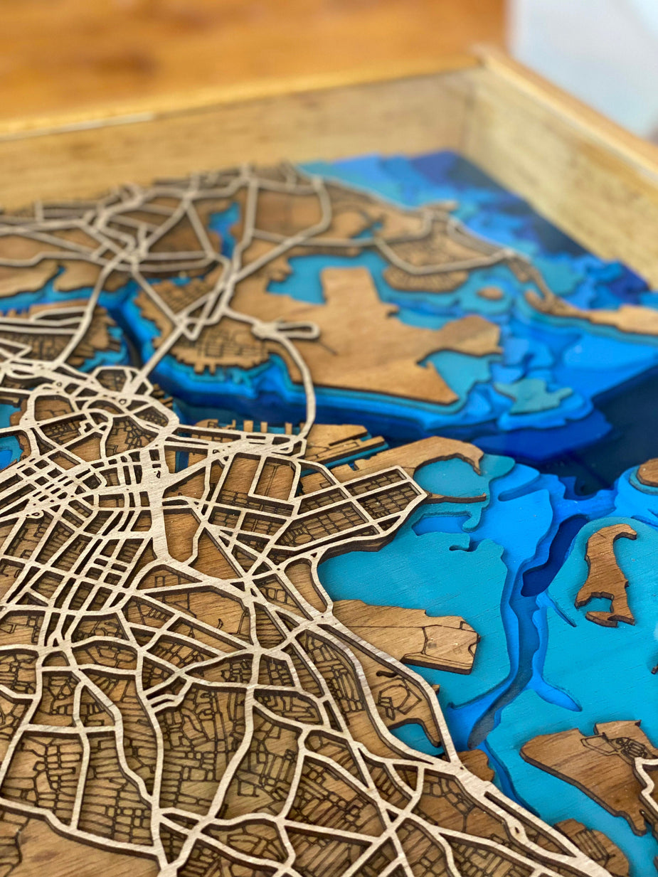 Map Coffee Tables – Charles River Woodworks